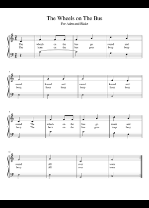 Play Official version of The wheels on the bus Sheet Music by Misc ...