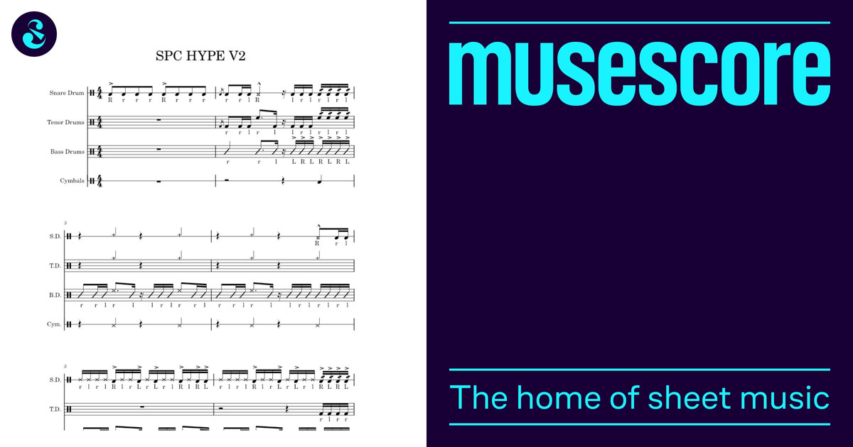 SPC HYPE Sheet Music for Tuba, Synthesizer, Trumpet other (Mixed ...