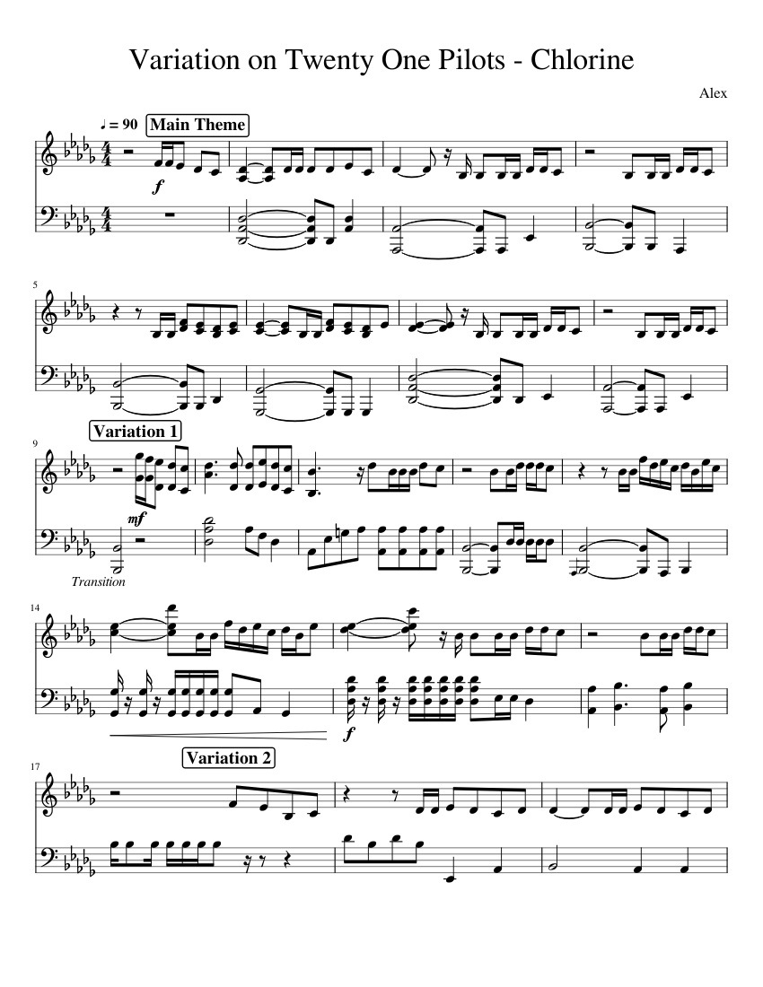 Variation Sheet music for Piano (Solo) | Musescore.com