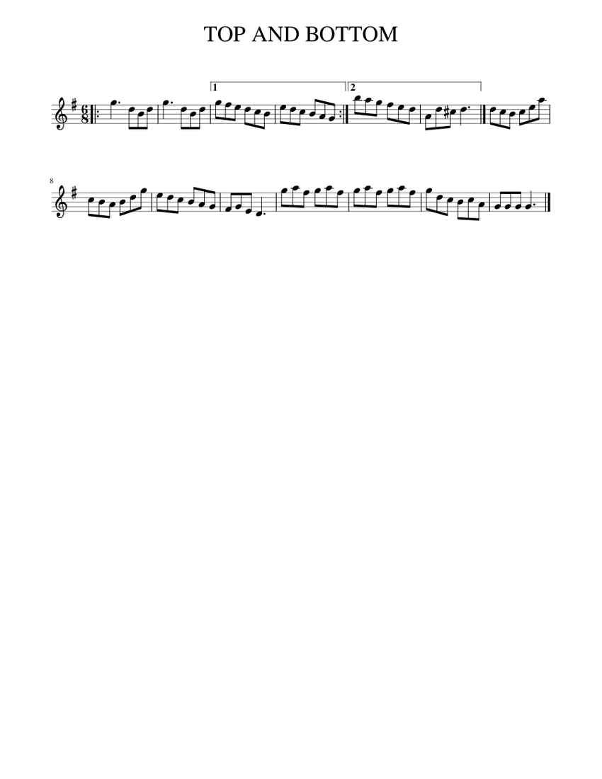 TOP AND BOTTOM Sheet music for Piano (Solo) | Musescore.com