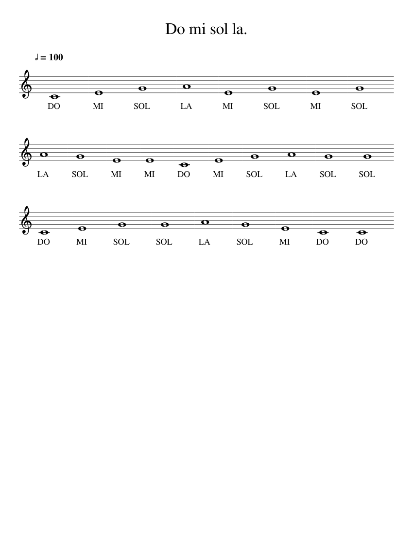 Do mi sol la 1r Sheet music for Piano (Solo) | Musescore.com