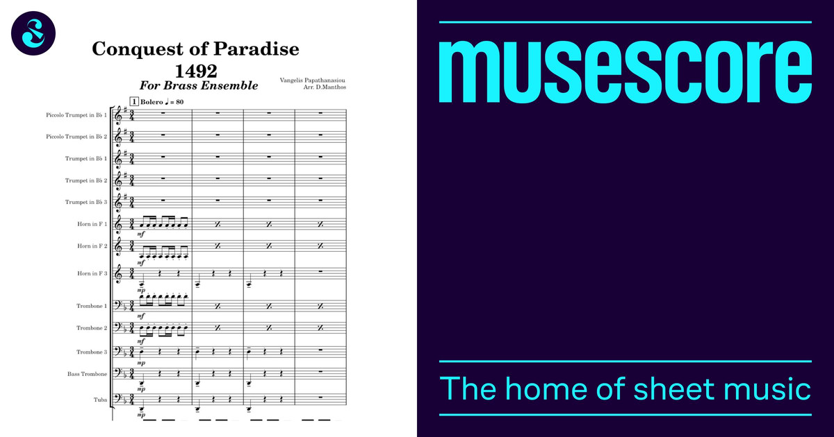 1492: The Conquest of Paradise Theme – Vangelis Sheet Music for ...