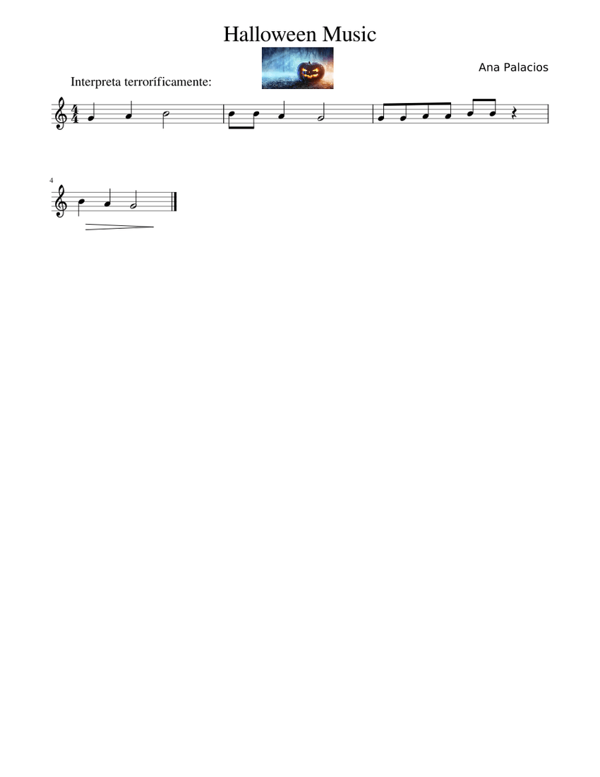 halloween music Sheet music for Piano (Solo) Easy | Musescore.com