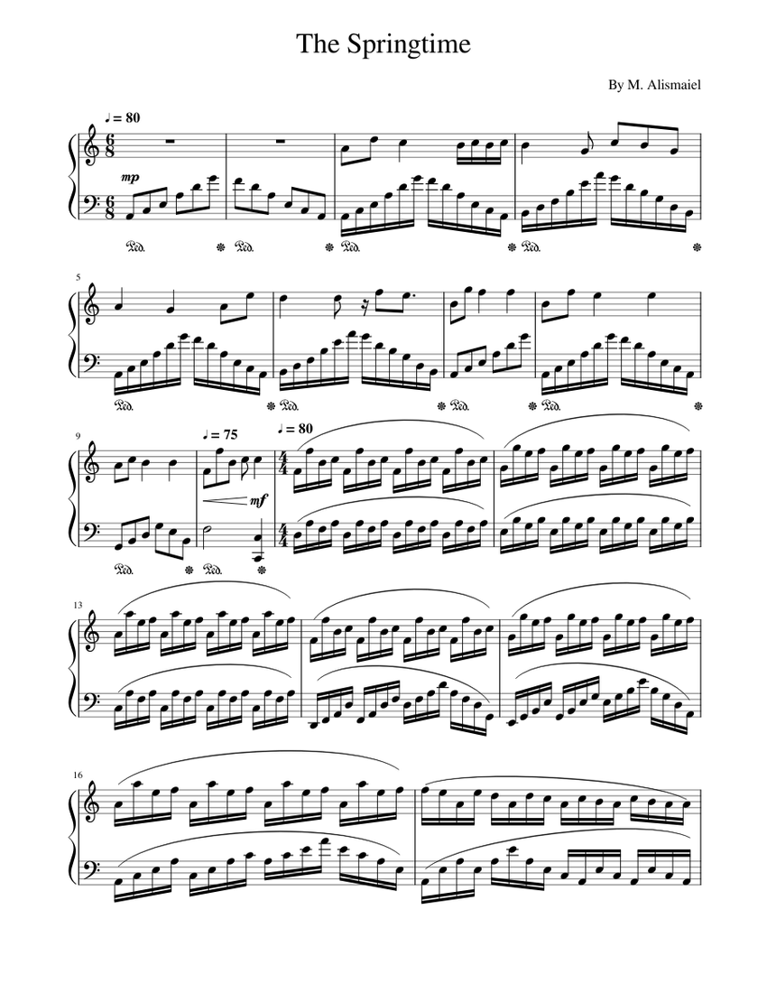 the springtime ORGINAL Sheet music for Piano (Solo) | Musescore.com