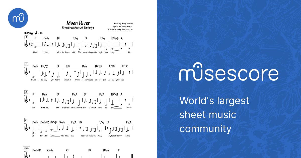 Moon River – Henry Mancini Mancini: Moon River Lead Sheet Sheet music ...