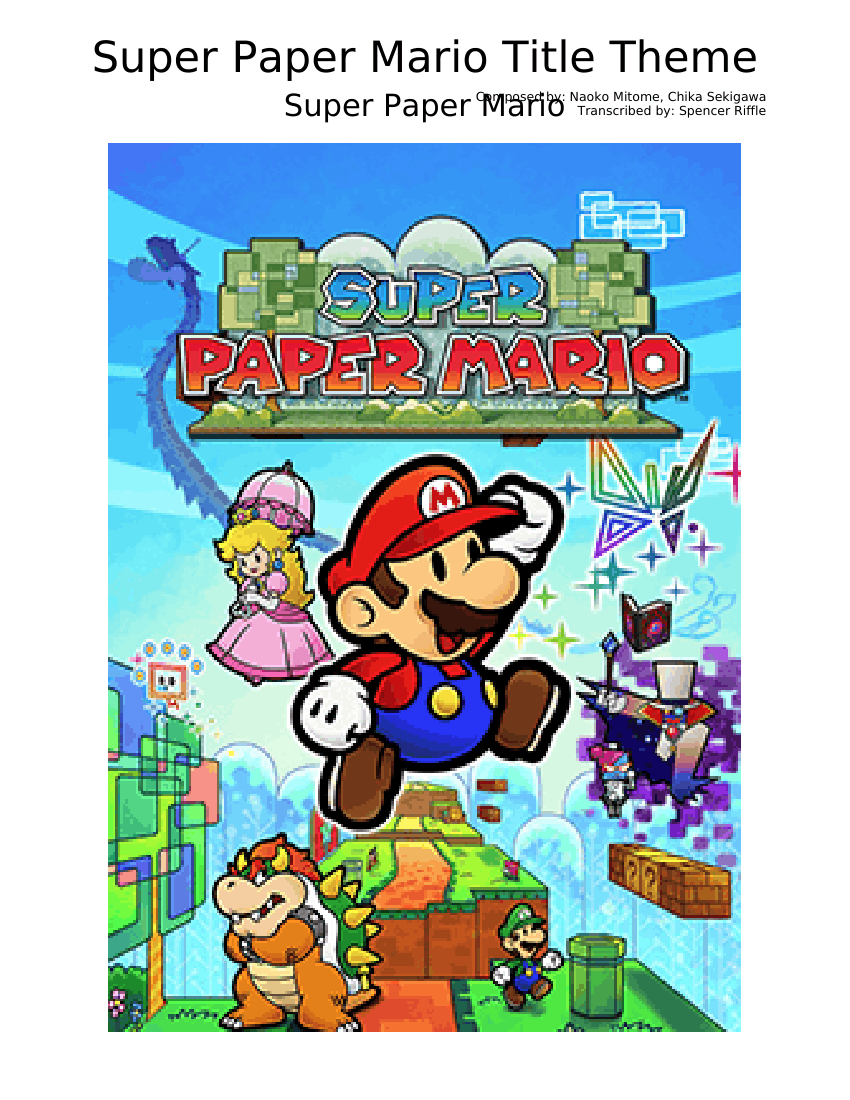 Super Paper Mario Title Theme Sheet Music for Piano (Solo) | MuseScore.com