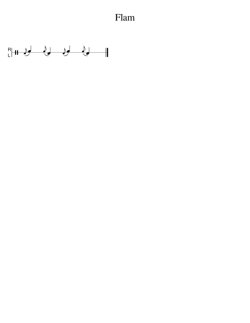 Flam Sheet Music for Snare drum (Solo) | MuseScore.com