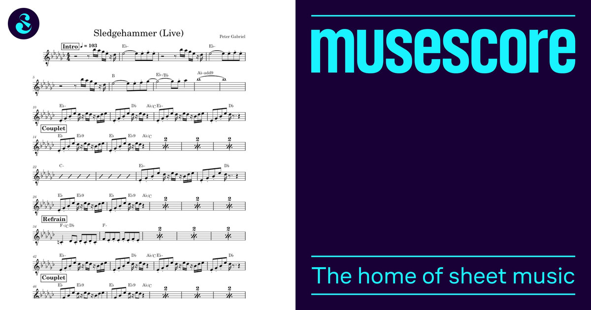 Sledgehammer – Peter Gabriel Sheet Music with Chords for Guitar (Solo ...