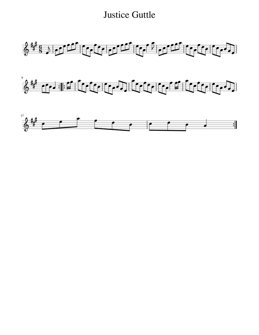 Justice Guttle Sheet music for Piano (Solo) | Musescore.com