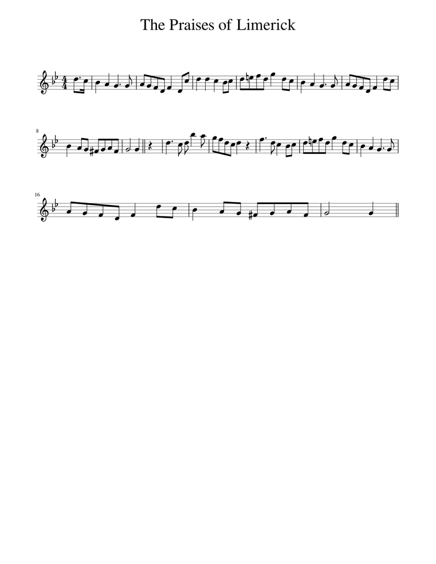 The Praises of Limerick Sheet music for Piano (Solo) Easy | Musescore.com