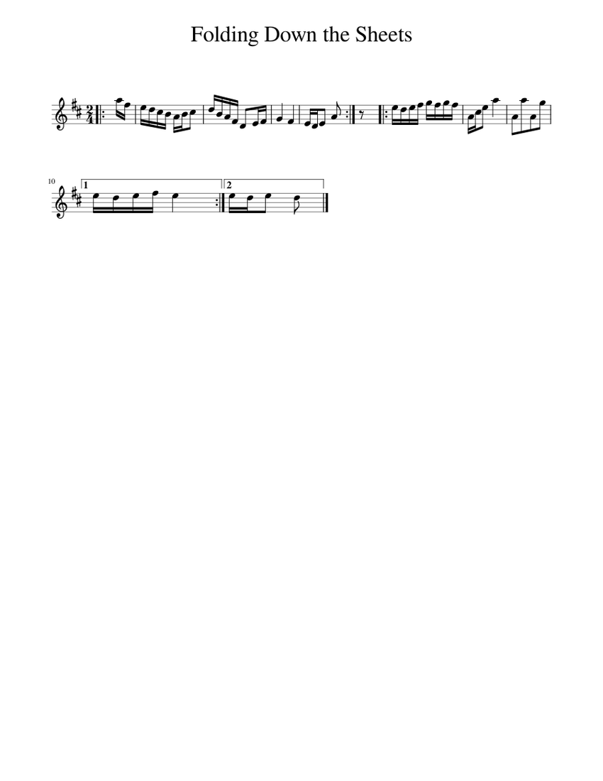 Folding Down the Sheets Sheet music for Piano (Solo) Easy | Musescore.com