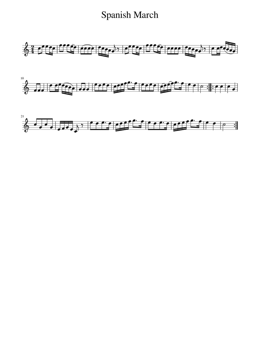Spanish March Sheet music for Piano (Solo) Easy | Musescore.com