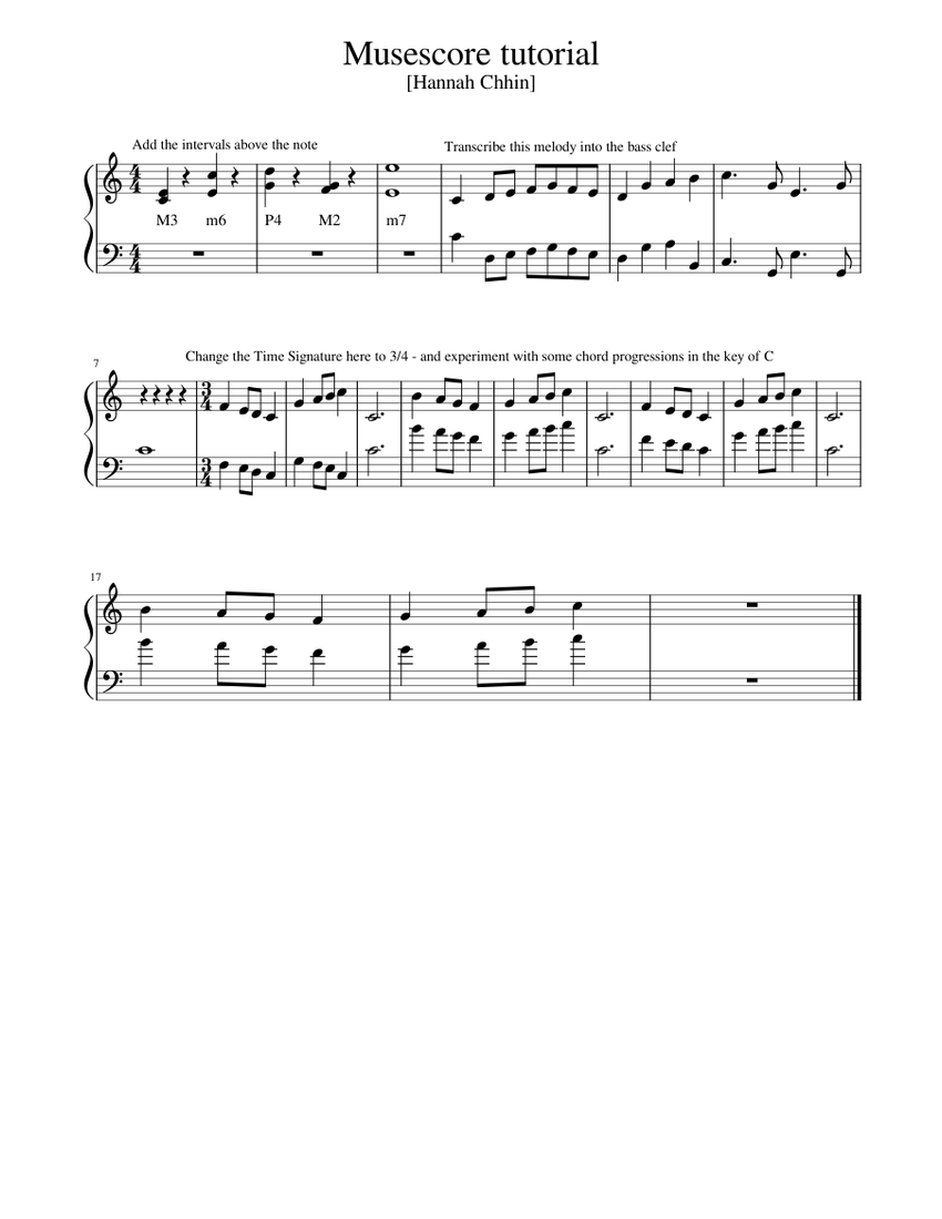 Musescore_tutorial (1) Sheet music for Piano (Solo) Easy | Musescore.com