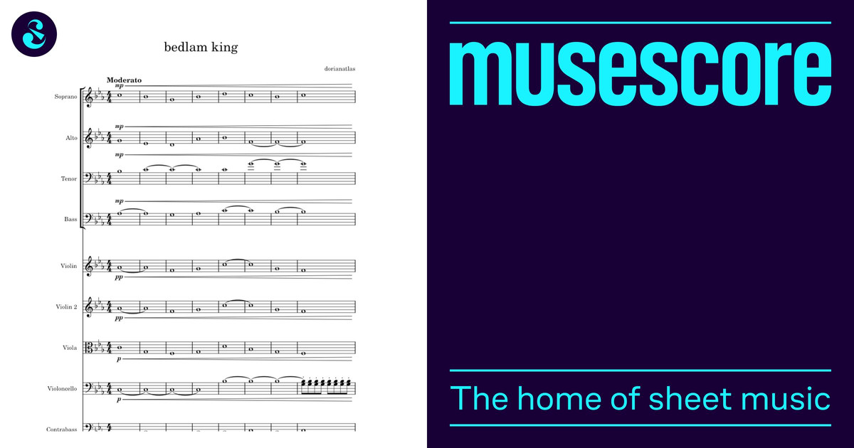bedlam king Sheet music for Violin, Viola, Cello, Bass guitar & more ...