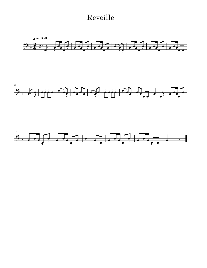 Reveille – Joseph Haydn Reveille For Tuba Sheet Music for Tuba (Solo ...