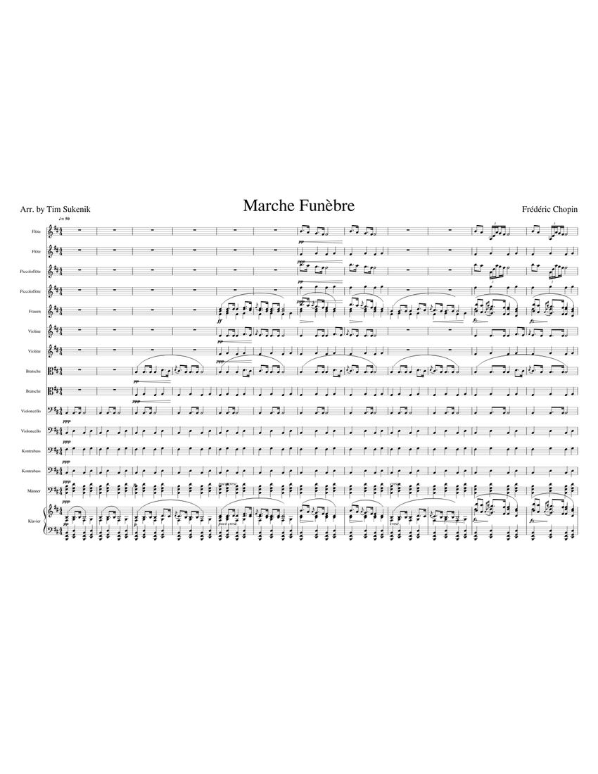 Marche Funèbre - Funeral March by Frédéric Chopin for Orchestra ...