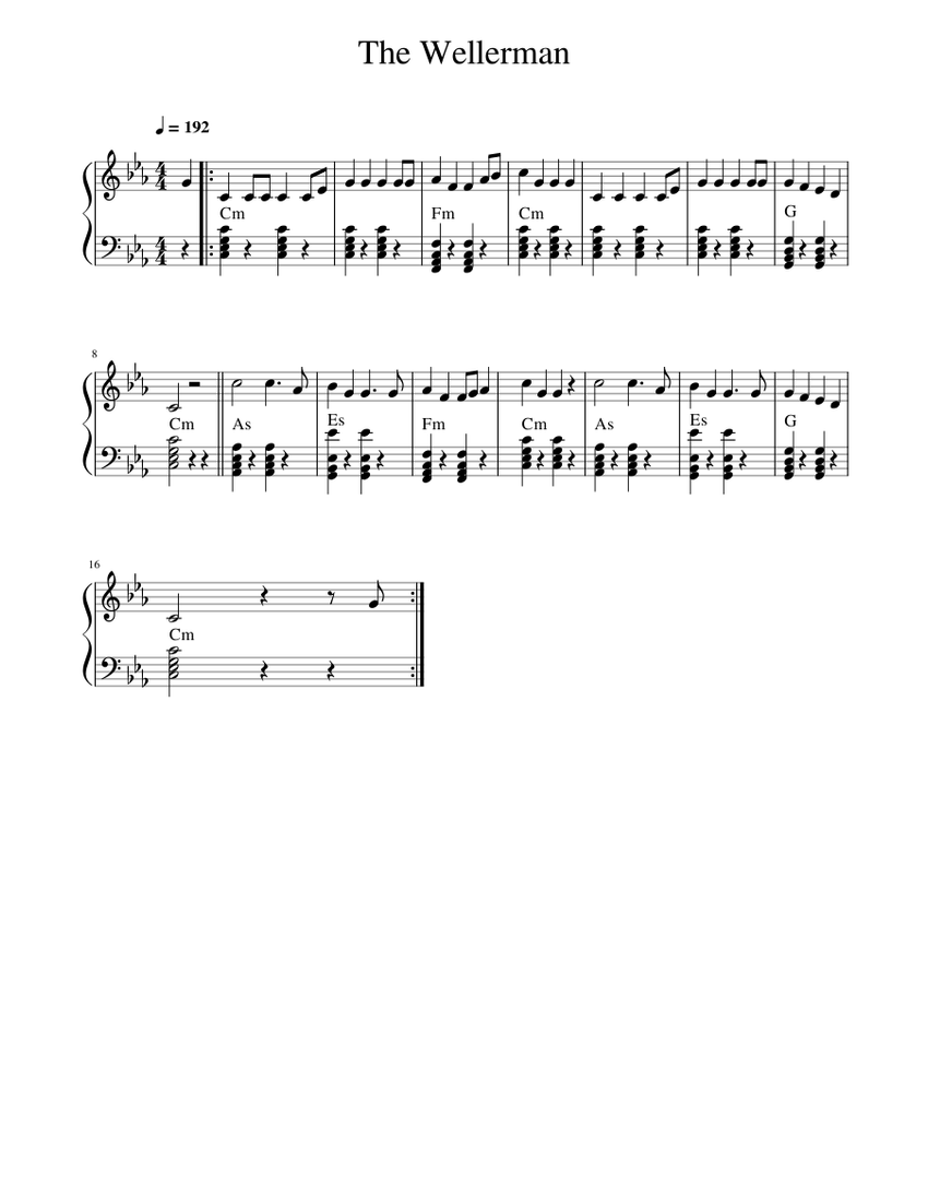 The Wellerman Sheet music for Accordion (Solo) | Musescore.com