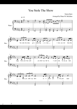 You Stole the Show - Sienna Spiro Sheet Music for Piano (Solo ...