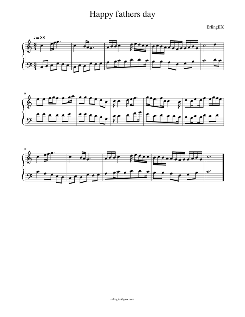 Happy_fathers_day Sheet music for Piano (Solo) Easy | Musescore.com