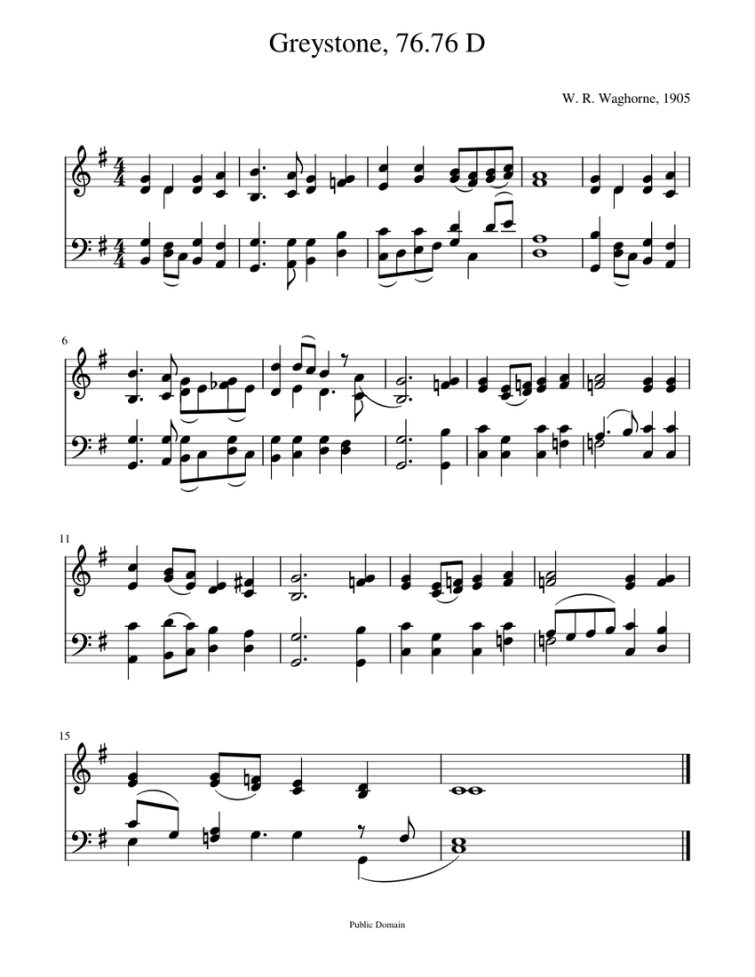 Greystone - William Richard Waghorne Sheet Music for Piano (Piano Duo ...