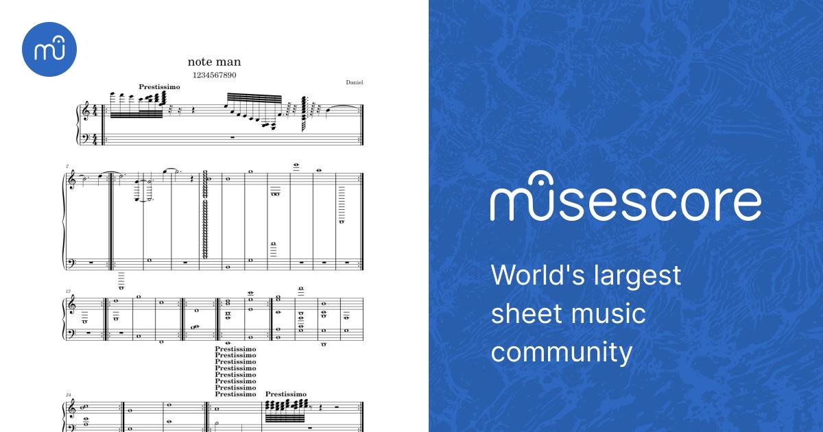 Note Man Sheet Music for Piano (Piano Sextet) | MuseScore.com