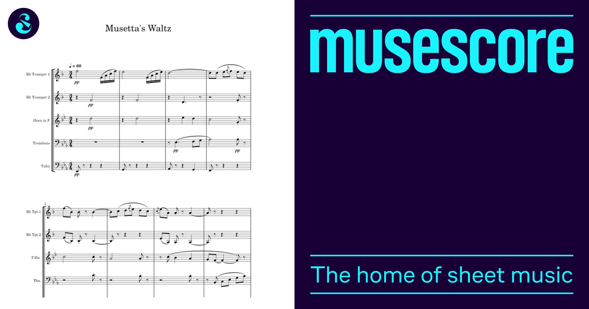 Musetta's Waltz Sheet music for Trombone, Tuba, French horn, Trumpet ...