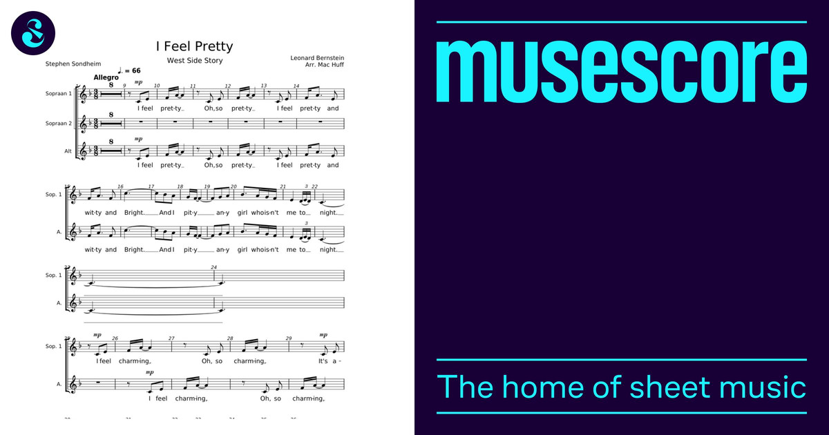 TS 2025 I Feel Pretty West Side Story SSAA – Jokie888 Sheet music for ...
