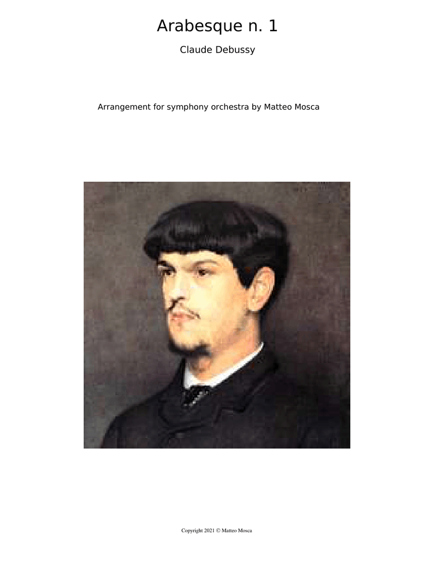 Arabesque n. 1 Sheet music for Flute, Oboe, Clarinet in b-flat, Bassoon ...