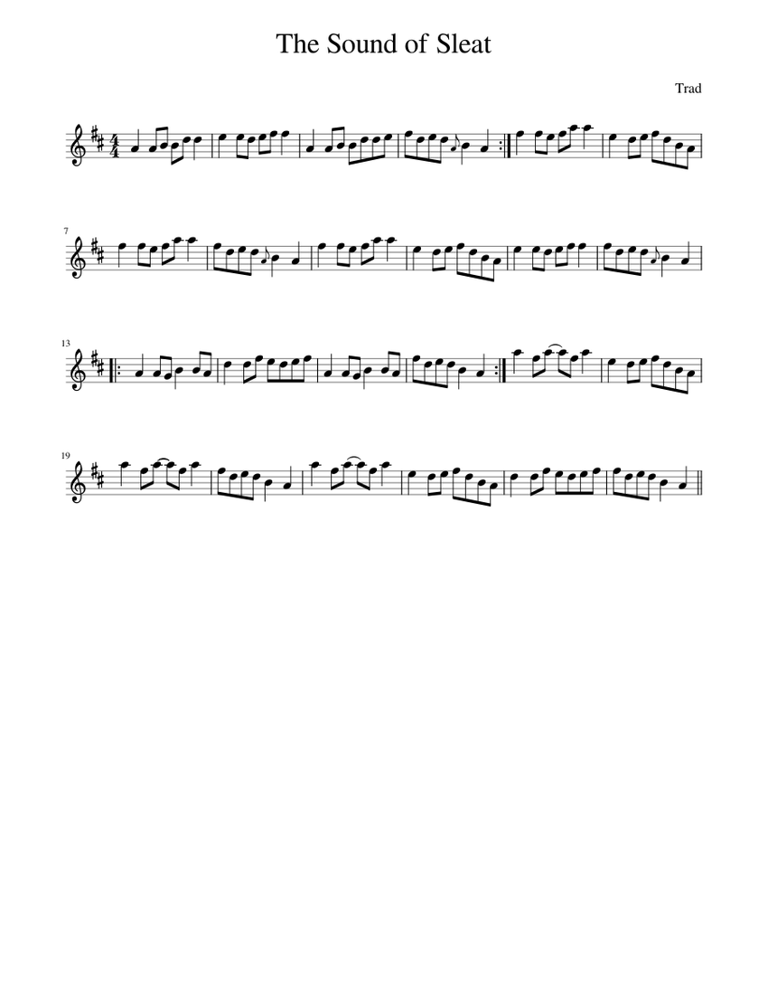 Traditional music - The Sound of Sleat Sheet music for Piano (Solo ...