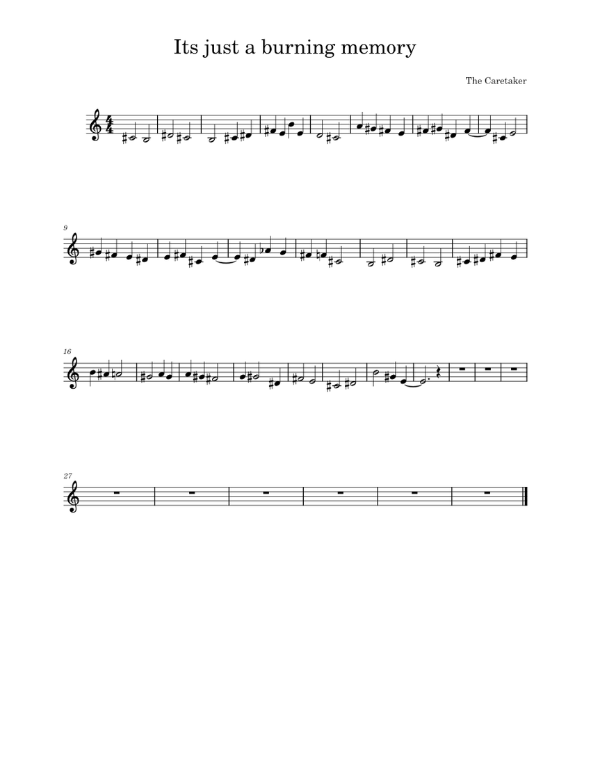 It's just a burning memory – The Caretaker It's just a burning memory ...