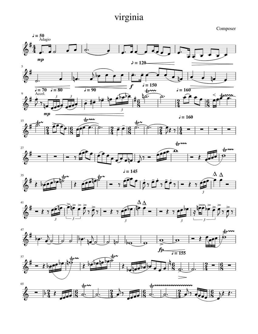 virginia Sheet music for Piano (Solo) Easy | Musescore.com