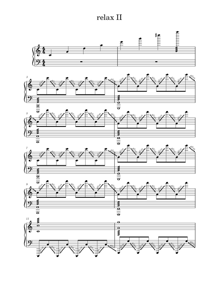 relax II Sheet Music for Piano (Solo) | MuseScore.com