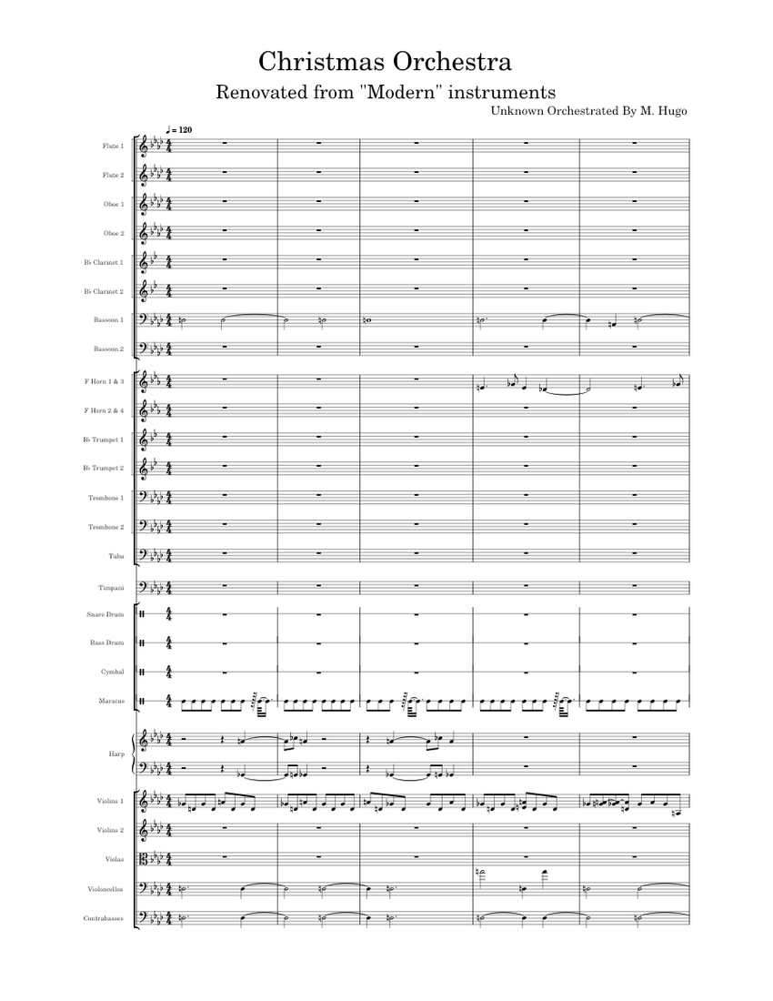 Christmas Orchestra Sheet Music for Trombone, Tuba, Flute, Oboe & more ...
