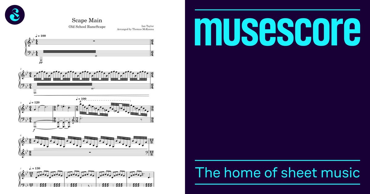 Scape Main Sheet Music for Piano (Solo) | MuseScore.com