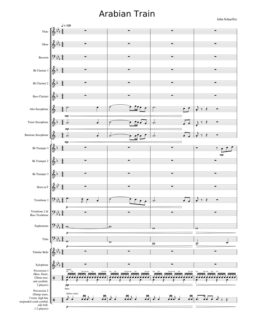 Arabian Train Sheet music for Trombone, Euphonium, Tuba, Flute & more ...
