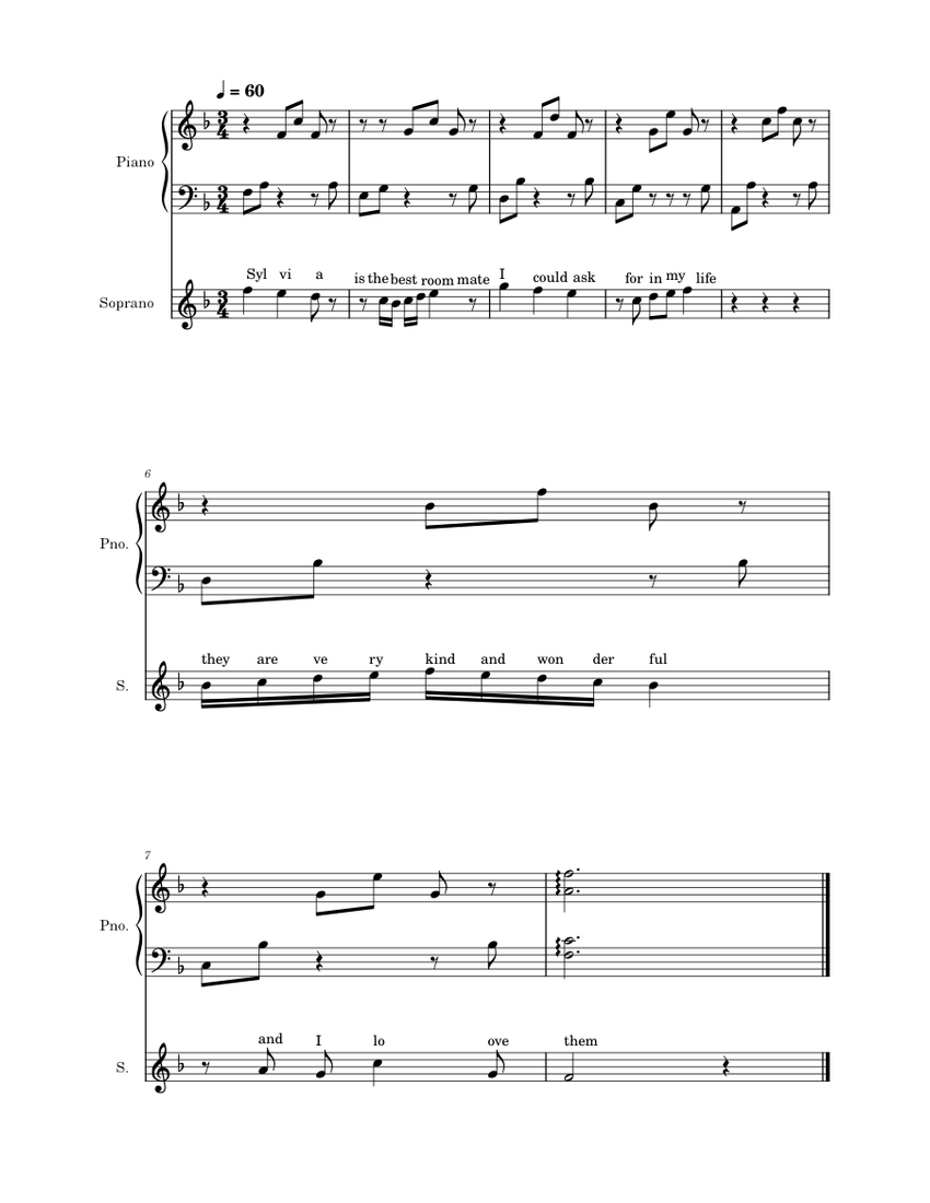 Music Theory Final Project Sheet Music for Piano, Soprano (Piano-Voice ...