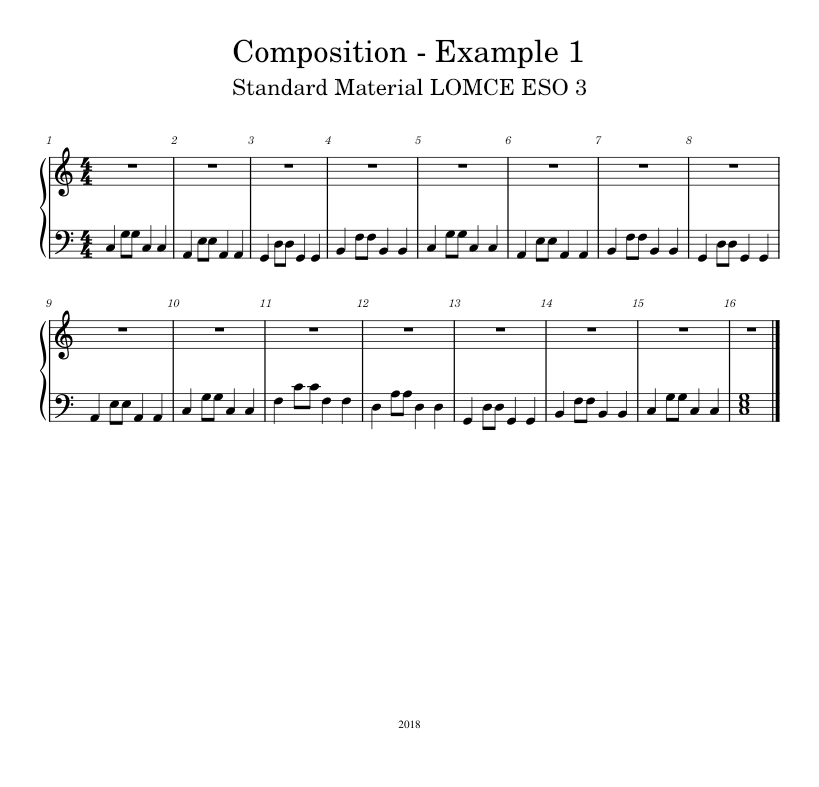 Composition - Example 1 Sheet music for Piano (Solo) Easy | Musescore.com