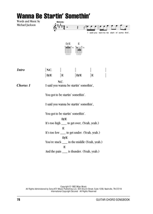 human nature guitar chords