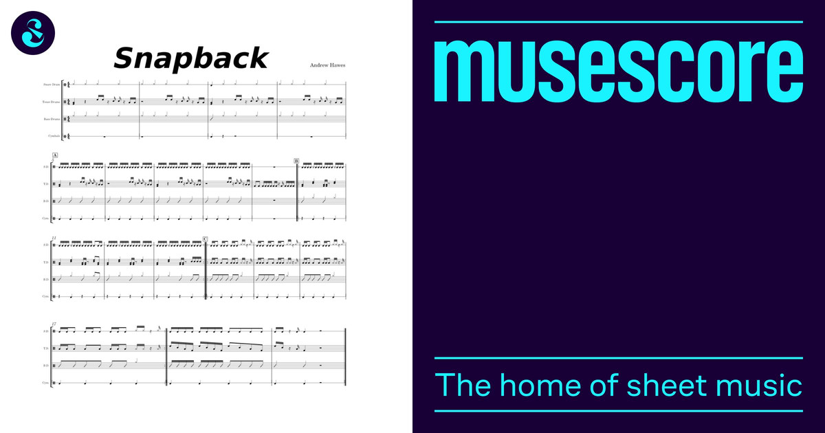 Snapback (Drumline Cadence) Sheet Music for Tuba, Synthesizer, Trumpet ...
