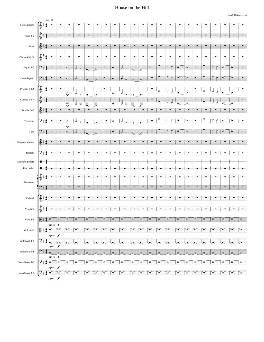 House on the Hill - Jacek Kaźmierczak Sheet music for Piano, Trombone, Tuba, Flute piccolo ...