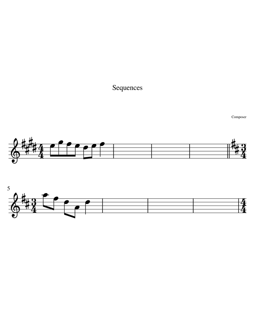 Sequences Sheet music for Piano (Solo) | Musescore.com
