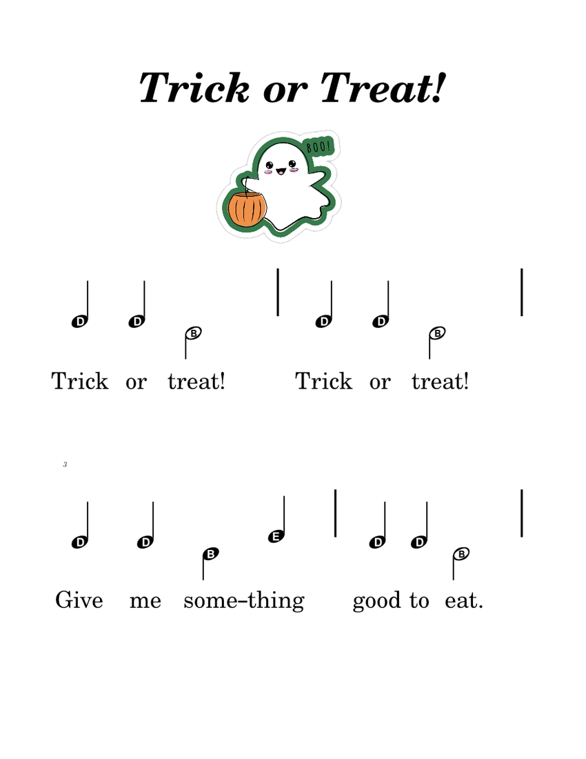 Trick Or Treat - Beginner Sheet Music for Piano (Solo) | MuseScore.com