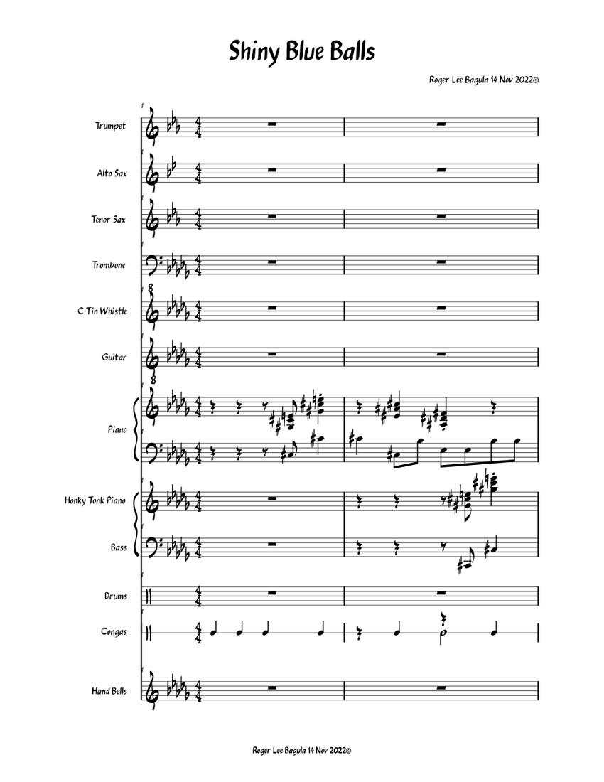 Shiny Blue Balls - piano tutorial