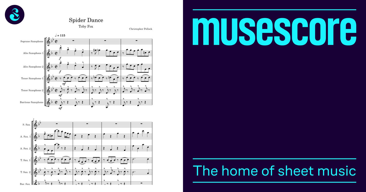 Spider Dance (In Progress) Sheet music for Saxophone alto, Saxophone ...