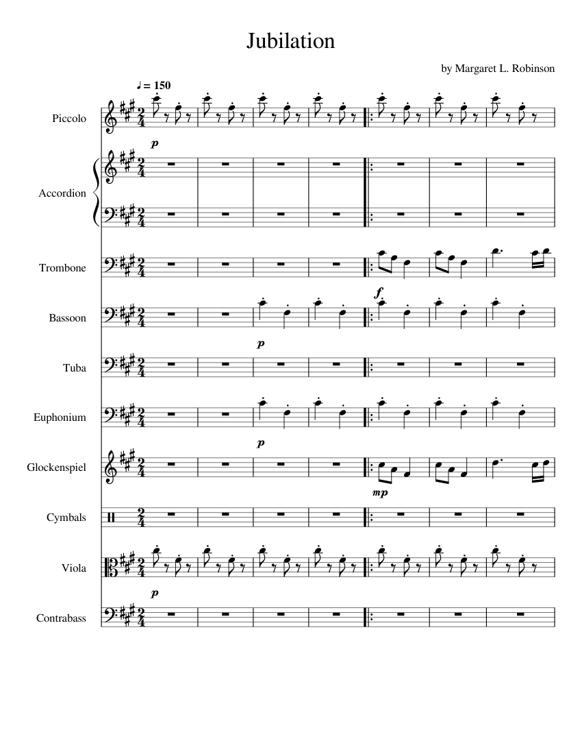 Jubilation Sheet music for Trombone, Accordion, Euphonium, Tuba & more ...
