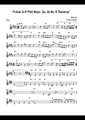 Play Official version of Prelude Op. 28, No. 15 in D-flat major ...