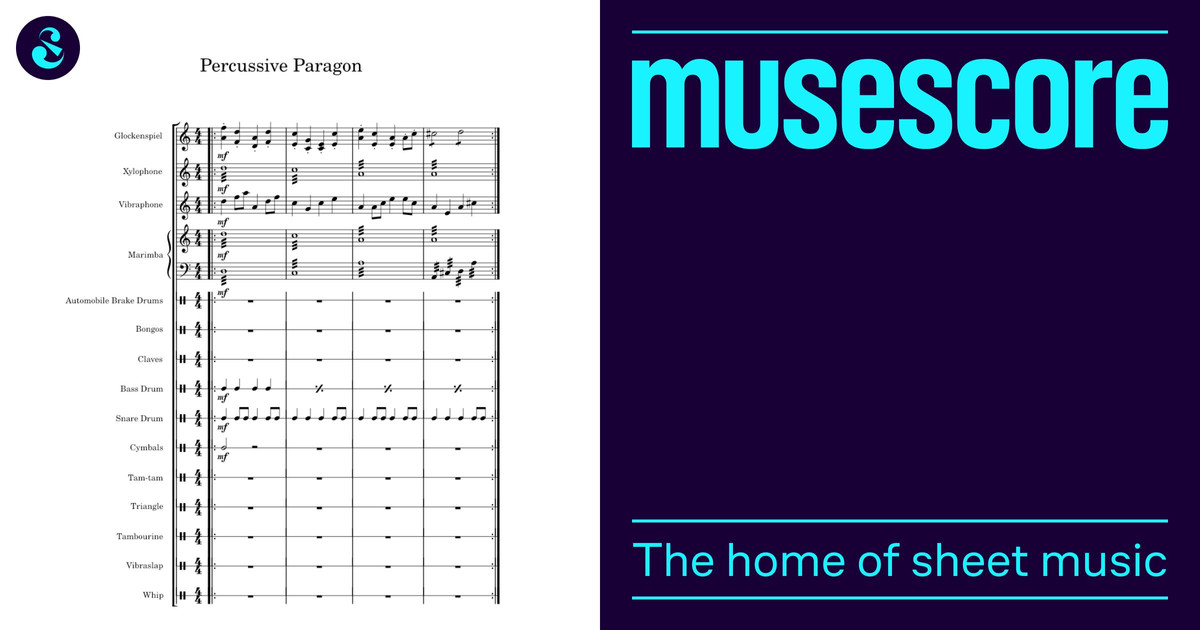 Percussive Paragon – quasarreveren Sheet music for Vibraphone ...