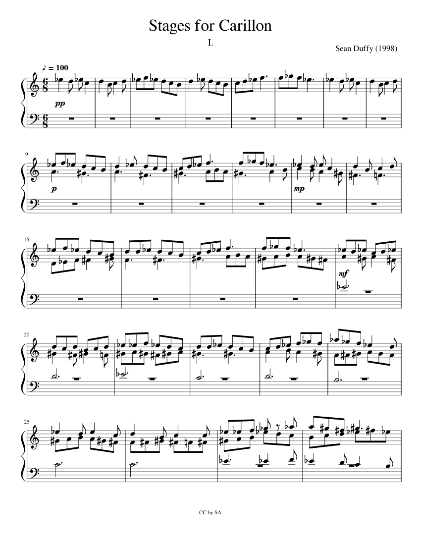 Stages for Carillon. I. Sheet Music for Piano (Solo) easy | MuseScore.com