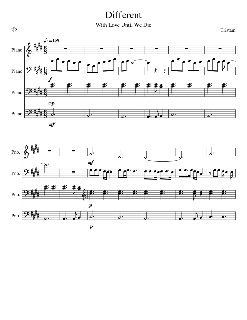 Different Sheet music for Piano (Piano Four Hand) | Musescore.com