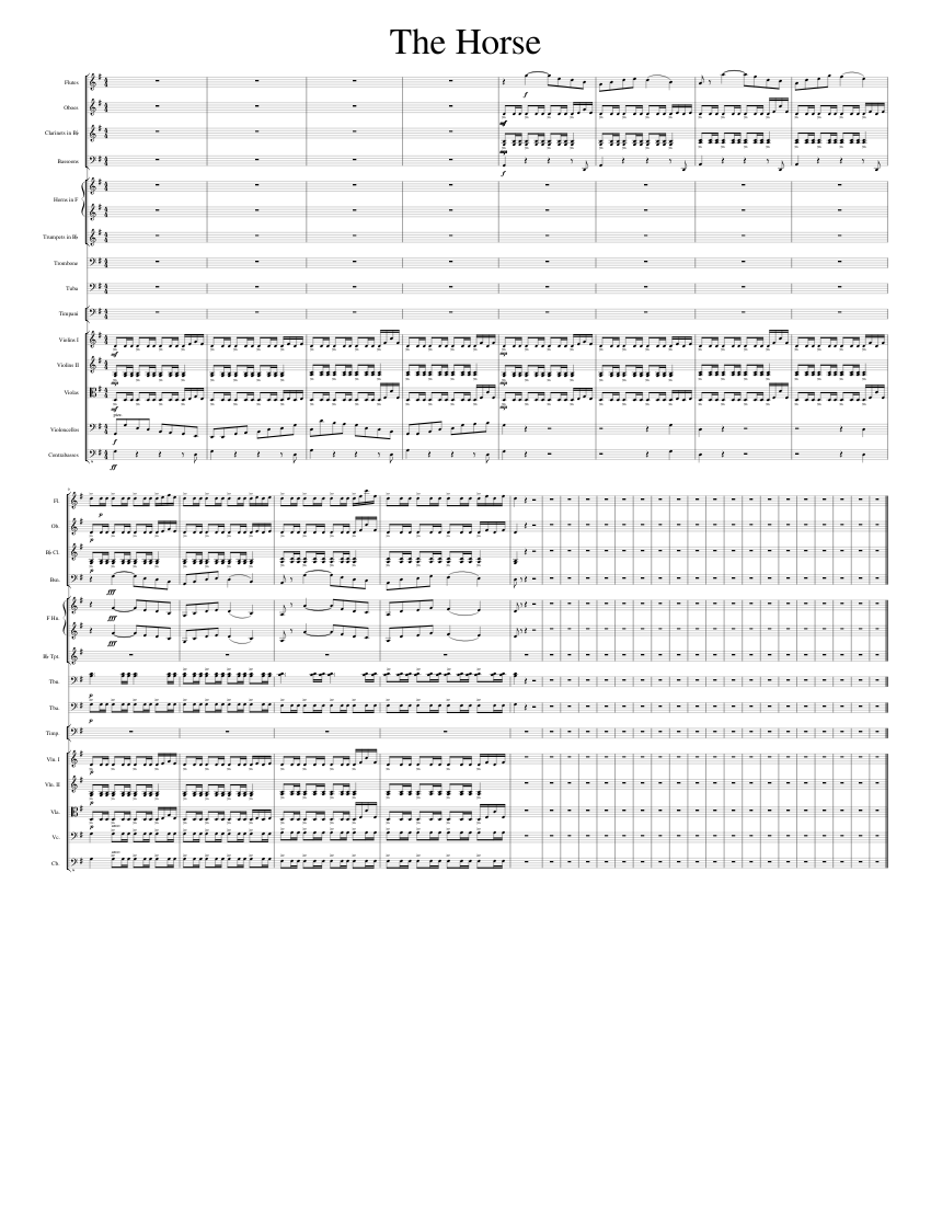 The_Horse Sheet music for Trombone, Tuba, Flute, Oboe & more ...